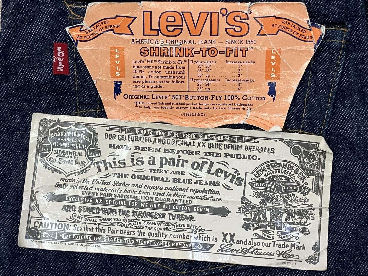 Levi's501stf 1980-2003 Flasher & Guarantee Ticket Gallery | 柴剣談話室